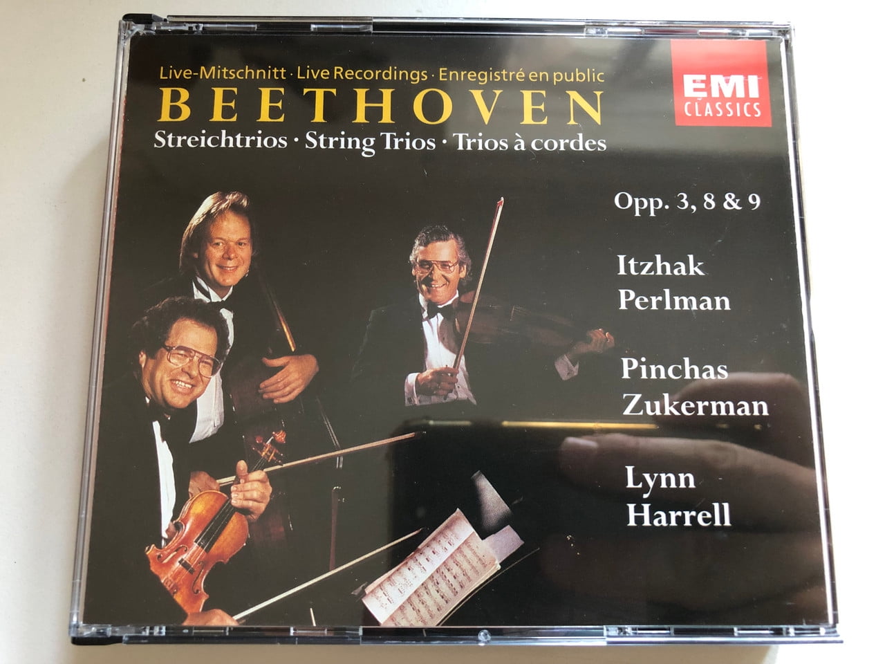 Beethoven: String Trios Opp. 3, 8 & 9 - Itzhak Perlman, Pinchas Zukerman, Lynn Harrell / EMI ...