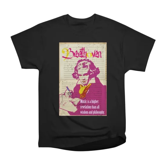 Beethoven T-Shirt Tee Gift For Him Merch For Her Apparel For Friend 4 ...