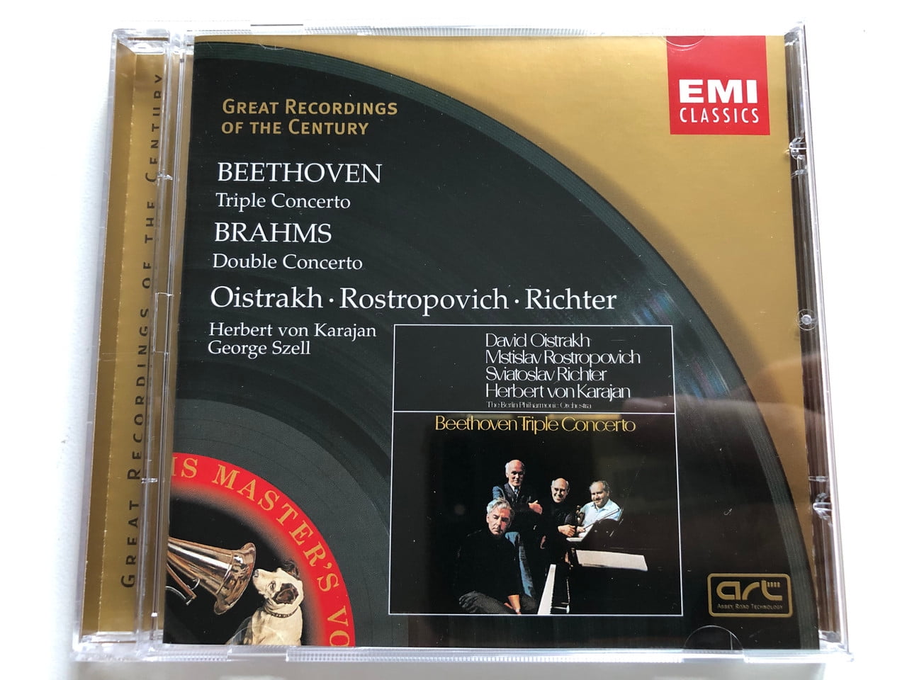 Beethoven: Triple Concerto, Brahms: Double Concerto - Oistrakh, Rostropovich, Richter, Herbert ...
