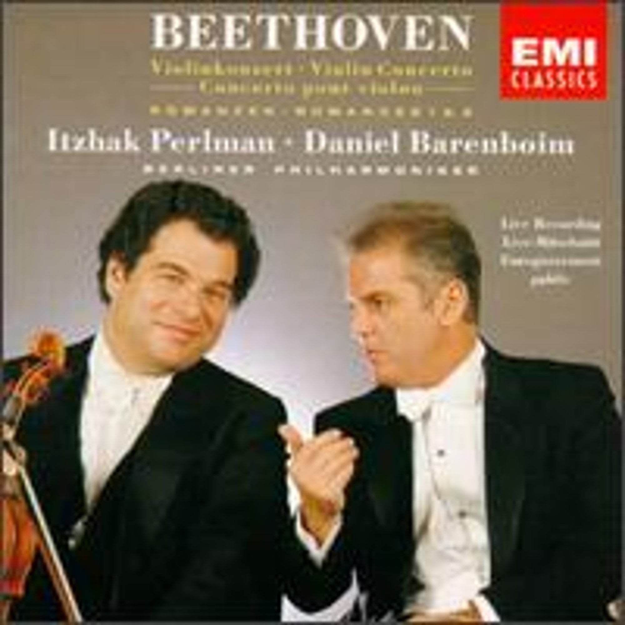 Pre-Owned Beethoven: Violin Concerto; Romances Nos. 1 & 2 (CD 0077774956727) by Itzhak Perlman ...