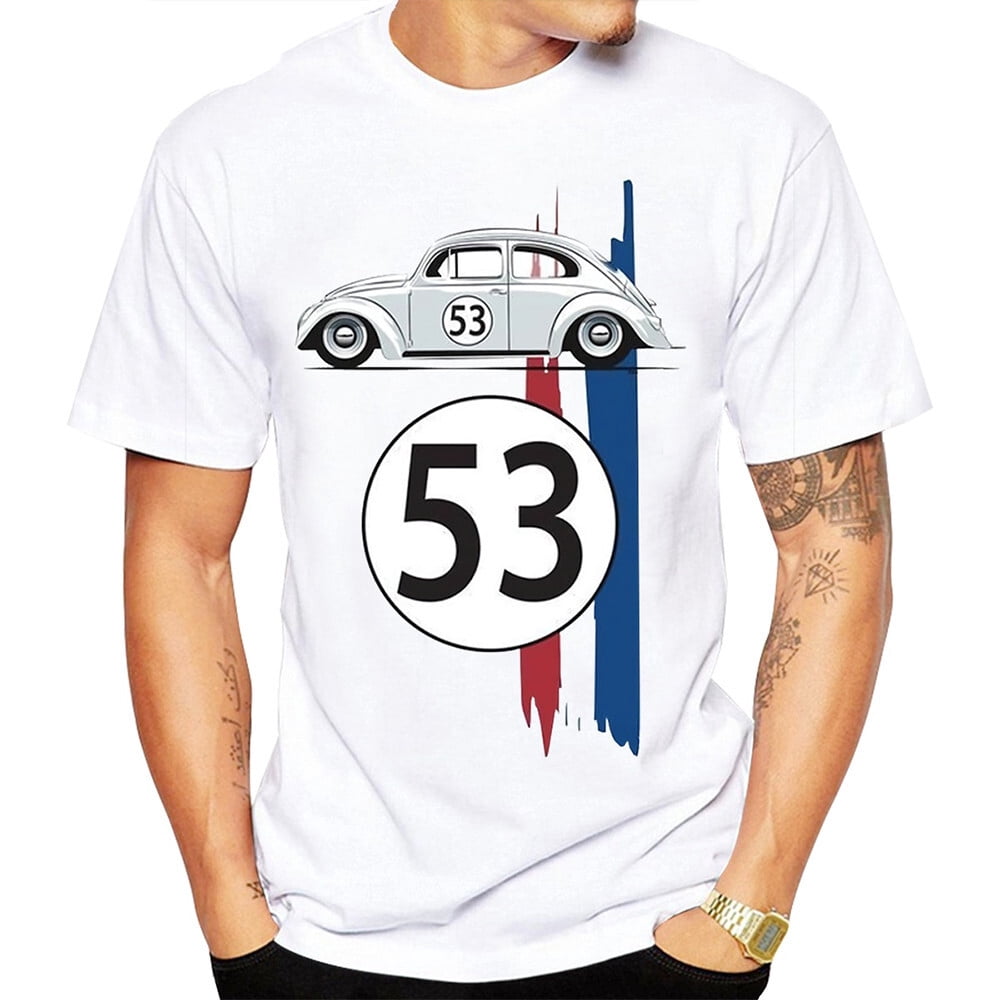 Beetle 53 Number T Shirt Men Car Short Sleeve Simple Herbie Tees ...