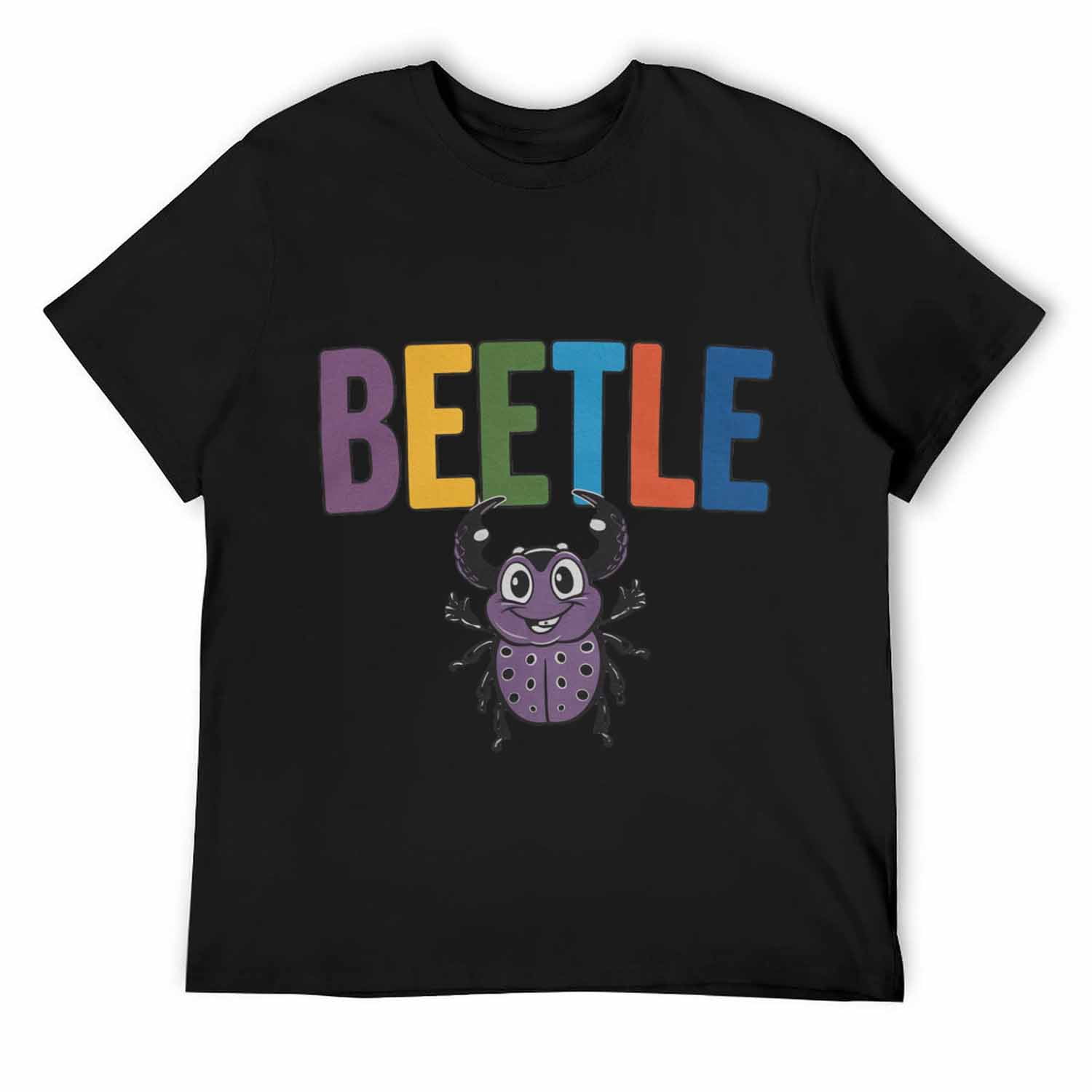 Beetle Baby Gender Reveal Party Shower T-Shirt For Women Graphics Casual Crew Neck Shirts Black ...