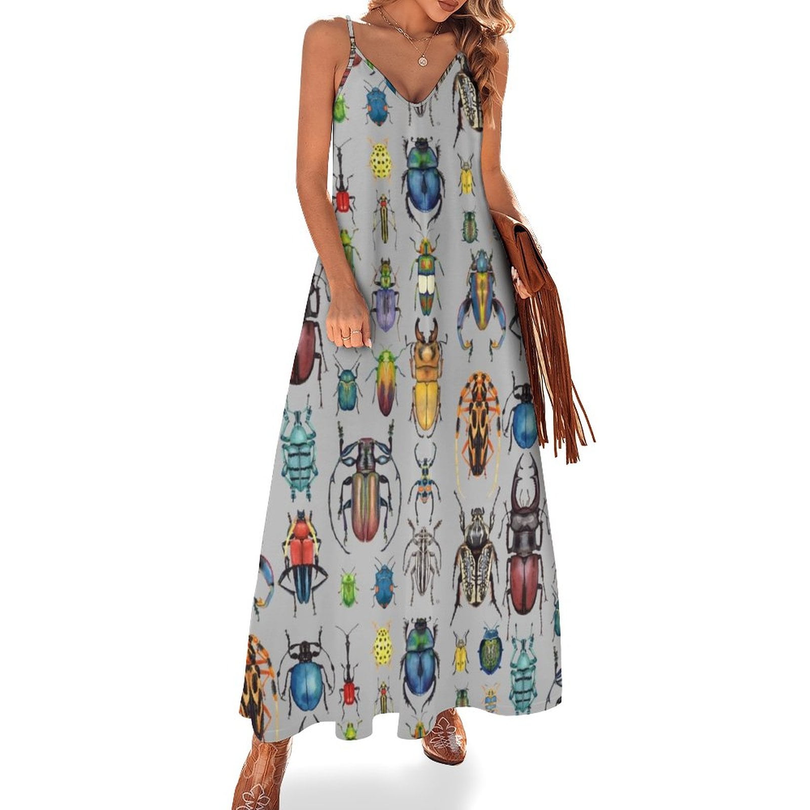 Beetle Collection Sleeveless Dress clothes for women Evening gown ...
