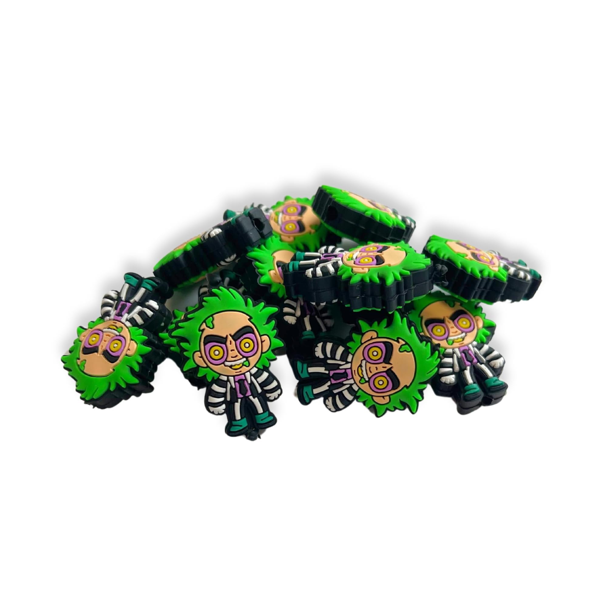 Beetle Halloween Juice Silicone Focal Bead 12 pk Horror Character Large ...