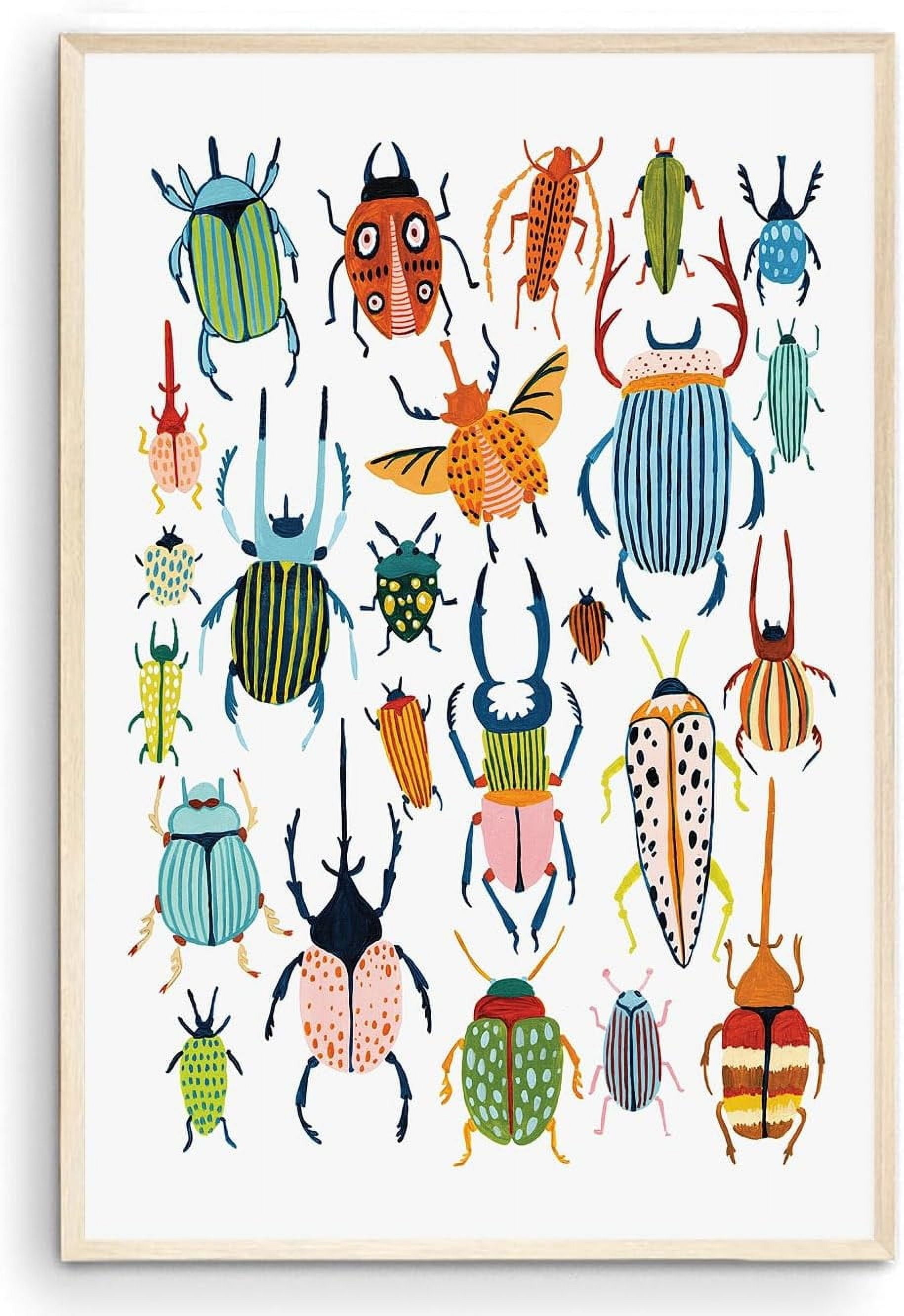 Beetle Insect Nursery Wall Art, Kids Room Decor, Bugs Animal Art ...
