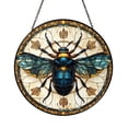 Beetle Insect Stained Glass Style Suncatcher, Nature Inspired Window ...
