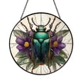 Beetle Insect Stained Glass Suncatcher Hanging for Window, Nature ...