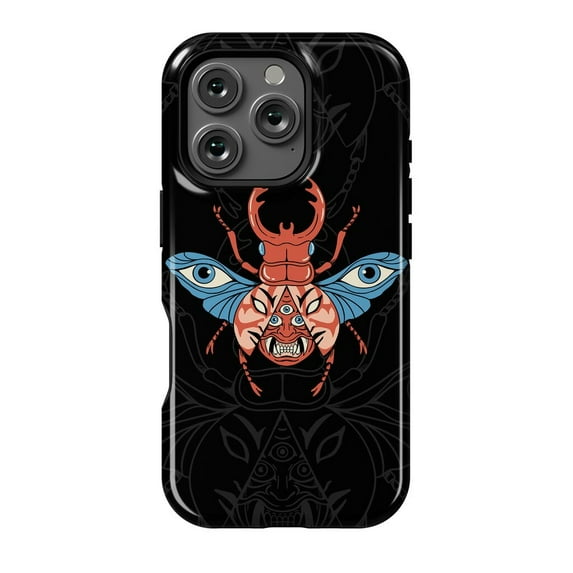 Beetle Monster Abstract Creature Art iPhone Tough Case with iPhone 17 ...
