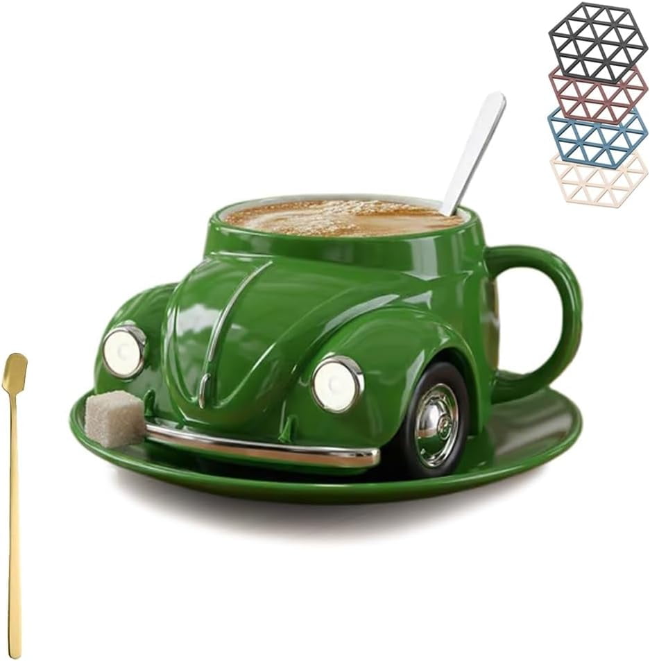 Beetle Shaped Coffee Mug,Beetle-Shaped Coffee Cup,Unique Car-Shaped Tea ...