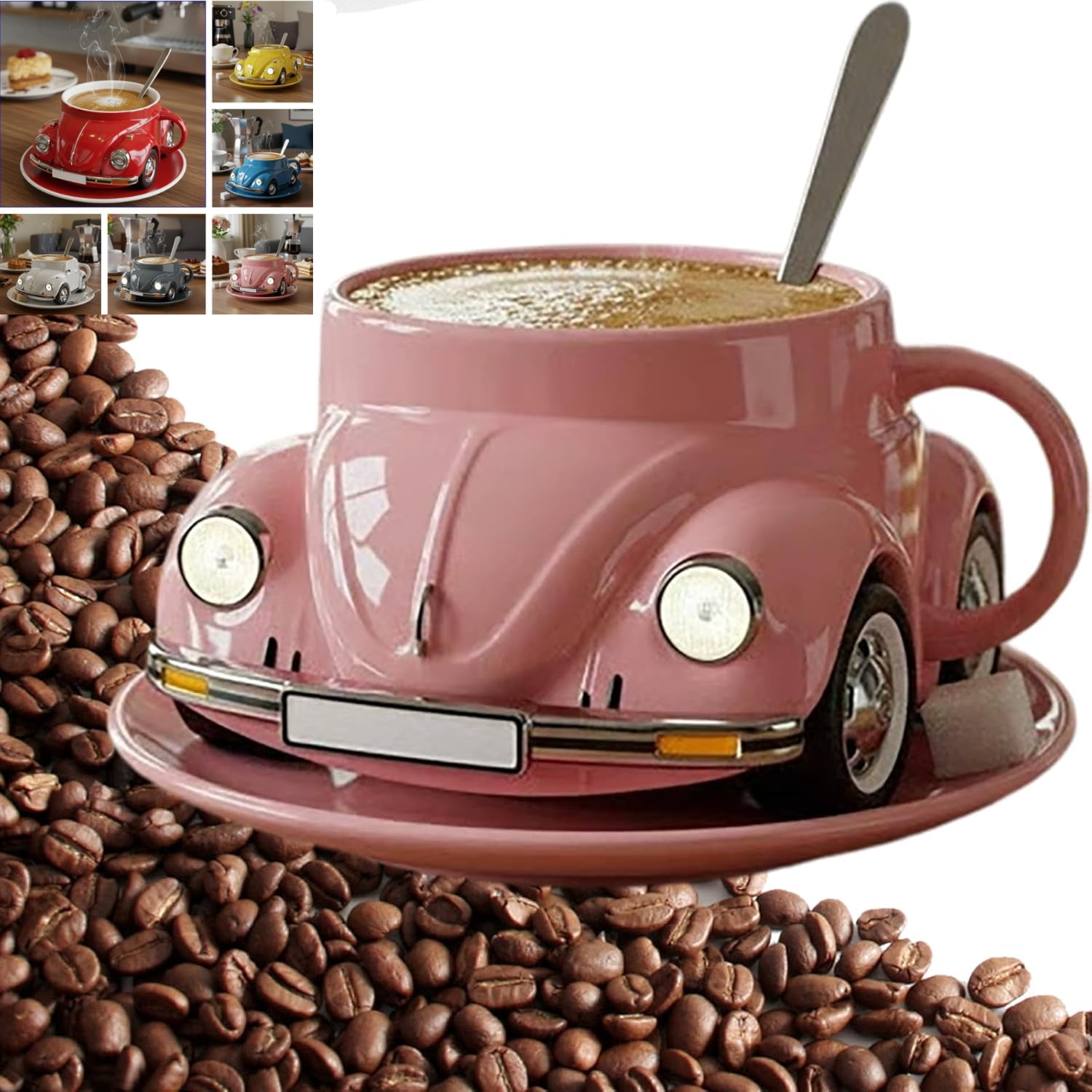 Beetle Shaped Coffee Mug, Handmade Ceramic Beetle Shaped Coffee Mugs ...