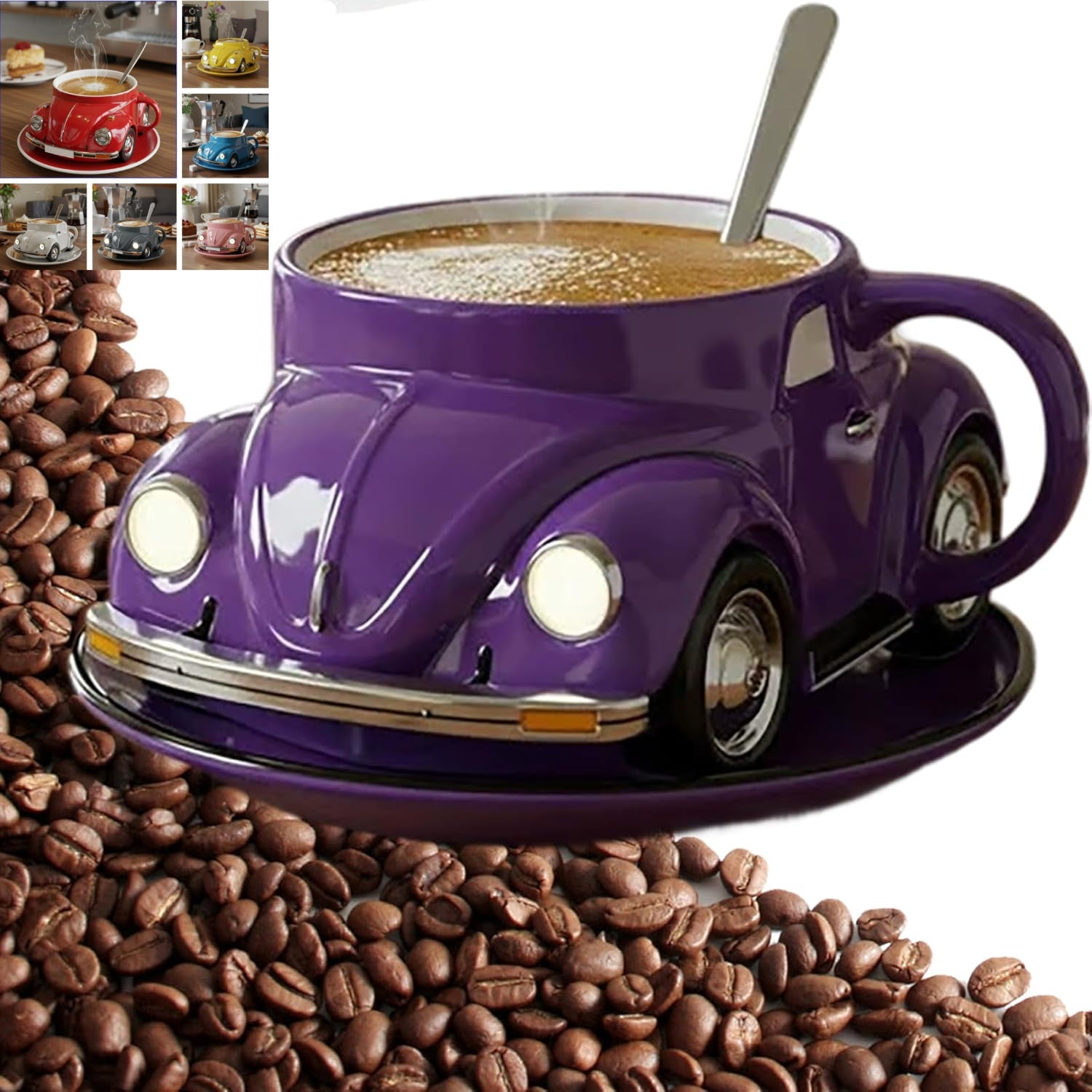 Beetle Shaped Coffee Mug, Handmade Ceramic Beetle Shaped Coffee Mugs ...