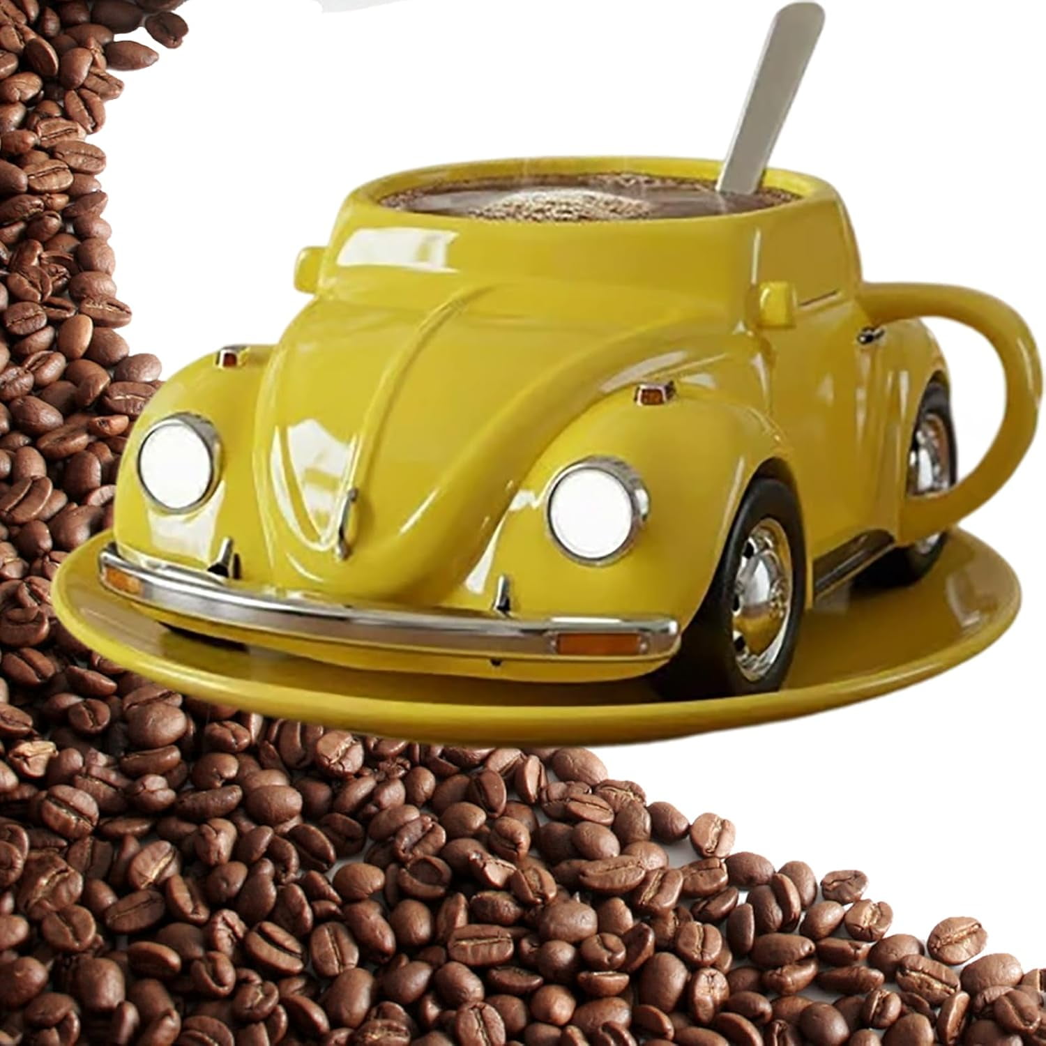 Beetle Shaped Coffee Mug, Handmade Ceramic Beetle Shaped Coffee Mugs ...