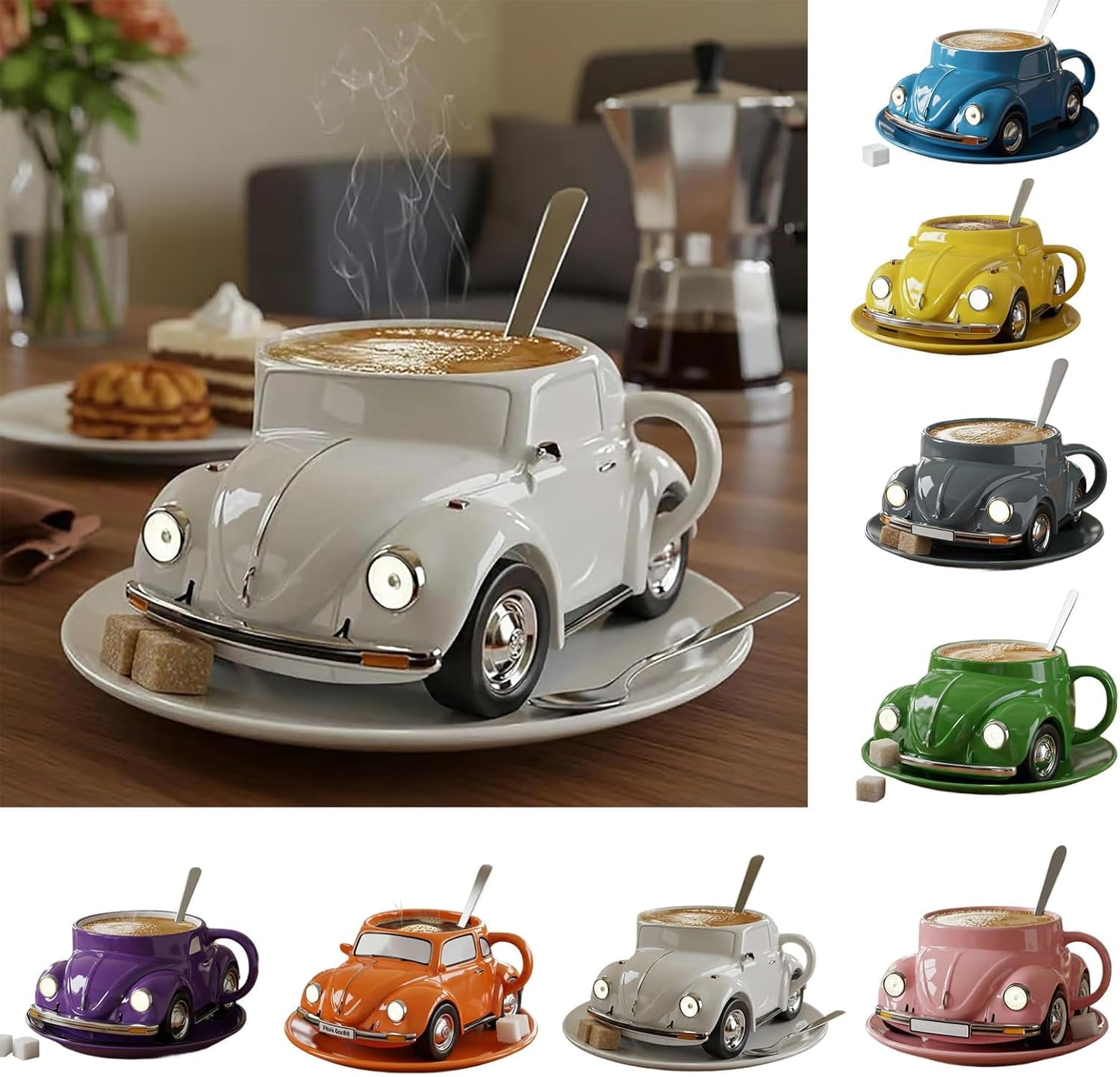 Beetle Shaped Coffee Mug, Handmade Ceramic Beetle Shaped Coffee Mugs ...