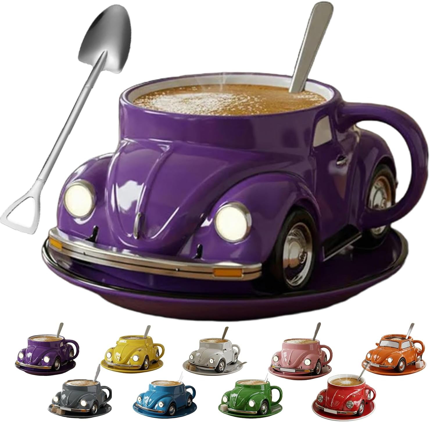Beetle Shaped Coffee Mug,Unique Car Shaped Coffee Tea Mug,Handmade ...