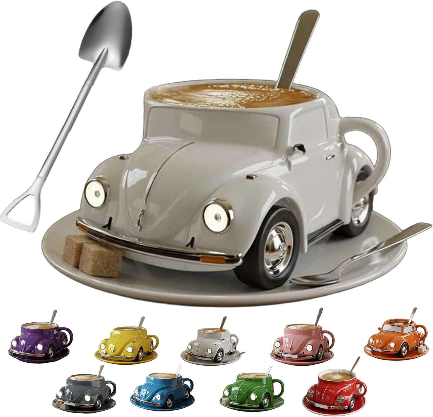 Beetle Shaped Coffee Mug,Unique Car Shaped Coffee Tea Mug,Handmade ...