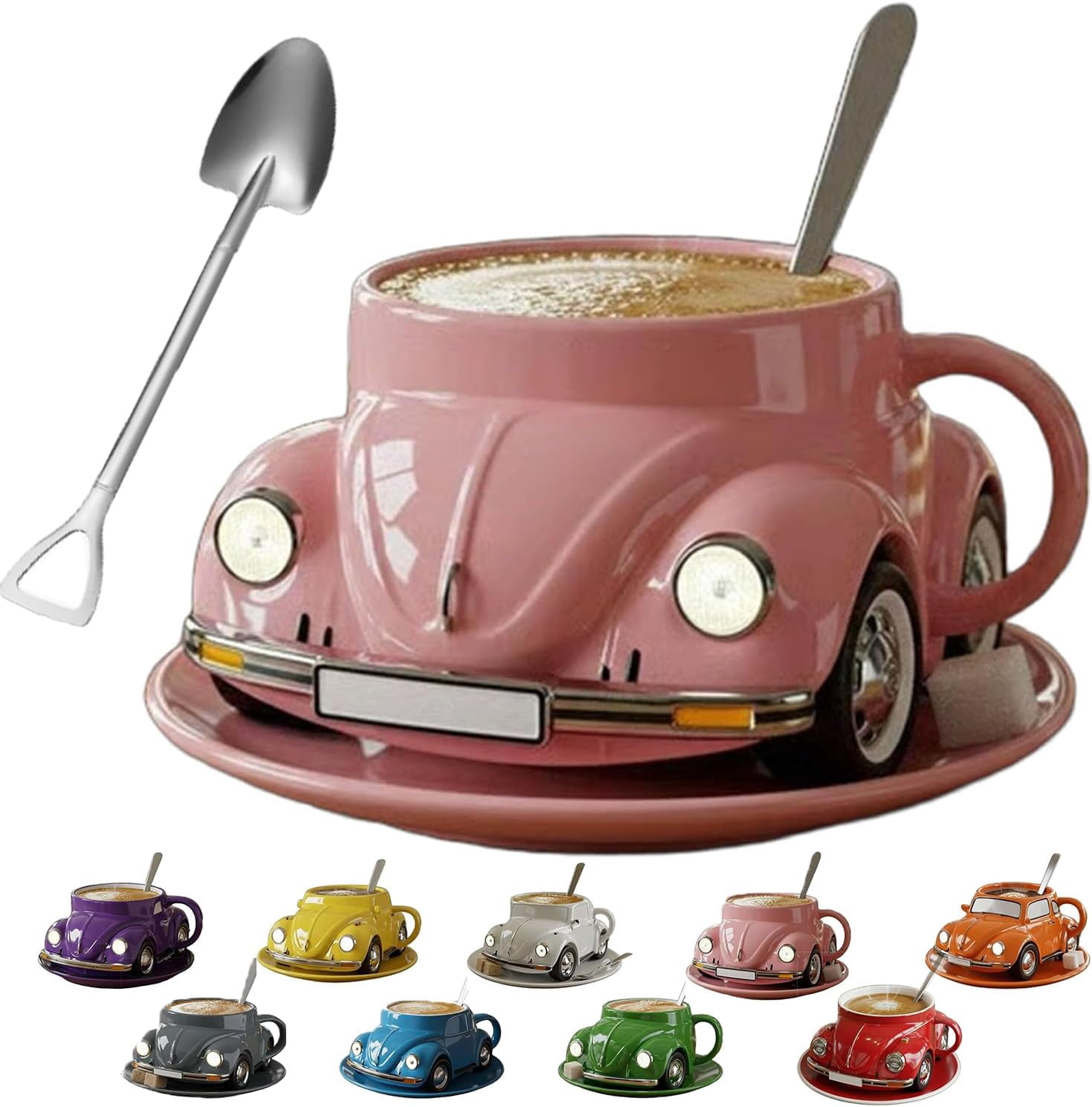 Beetle Shaped Coffee Mug,Unique Car Shaped Coffee Tea Mug,Handmade ...