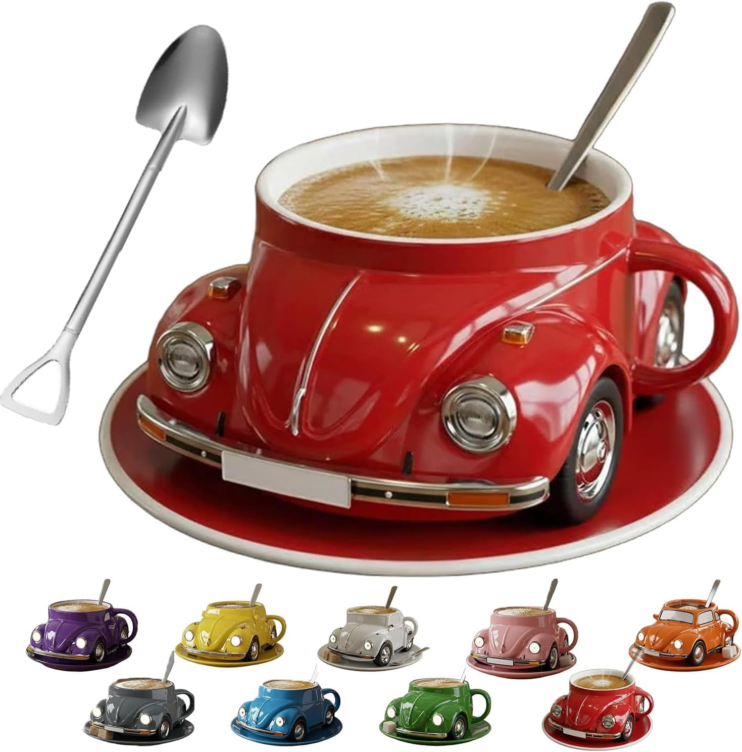 Beetle Shaped Coffee Mug,Unique Car Shaped Coffee Tea Mug,Handmade ...