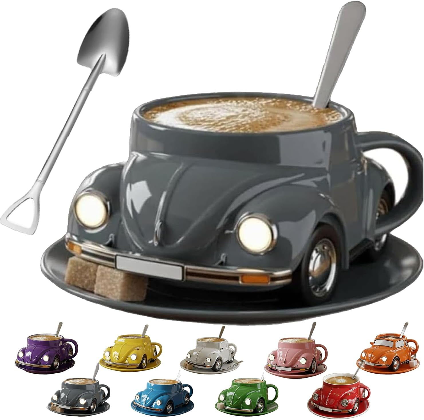 Beetle Shaped Coffee Mug,Unique Car Shaped Coffee Tea Mug,Handmade ...