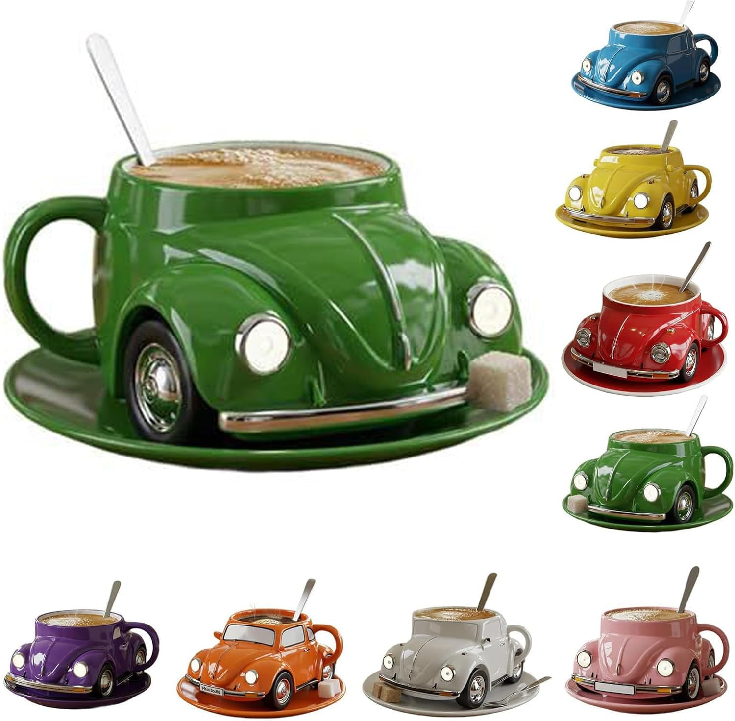 Novelty Tea Cup Home Office Decor, Beetle Shaped Coffee Mug,Unique Car ...