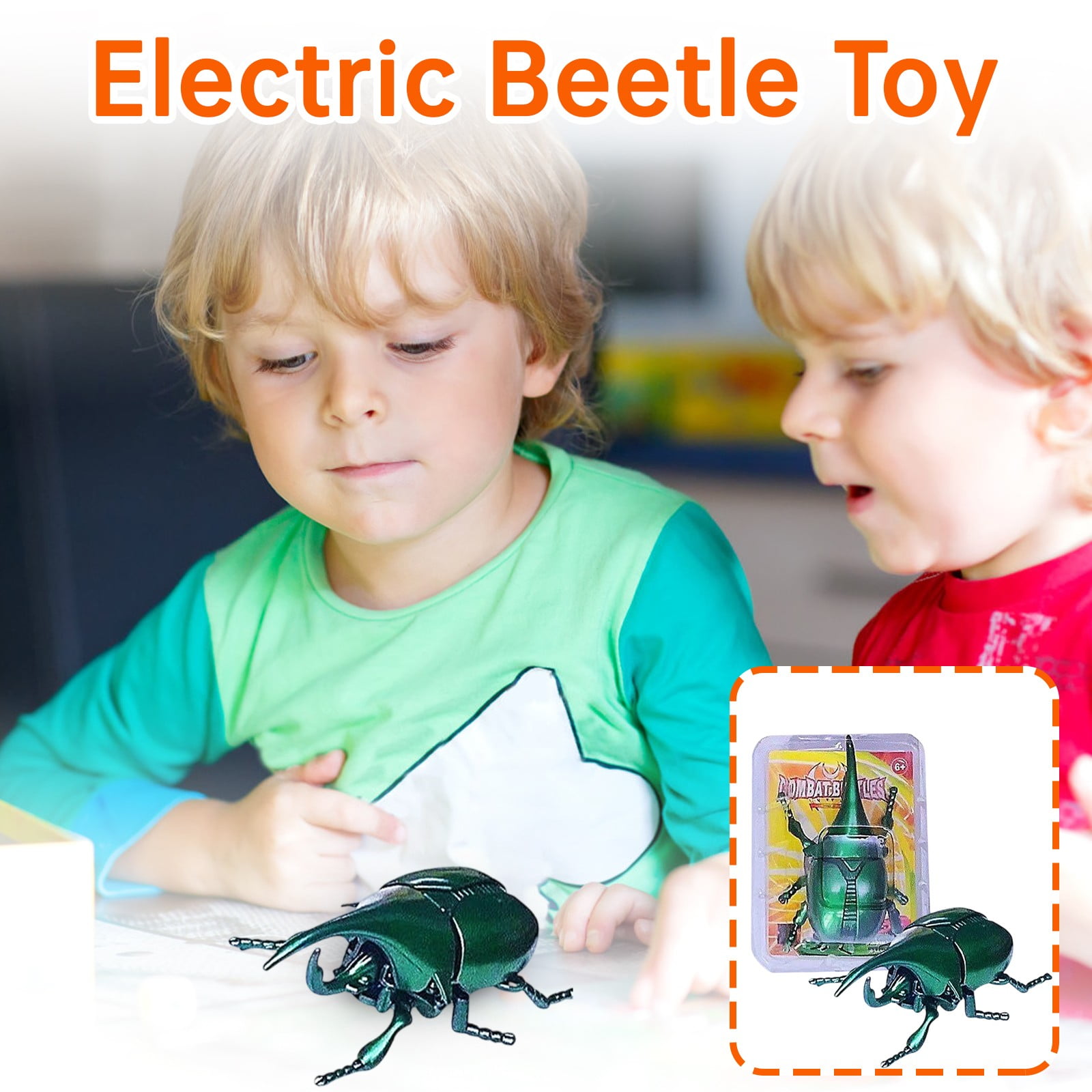 Beetle Toy Wind-up Model Realistic Crawling Plastic Insect Creative ...