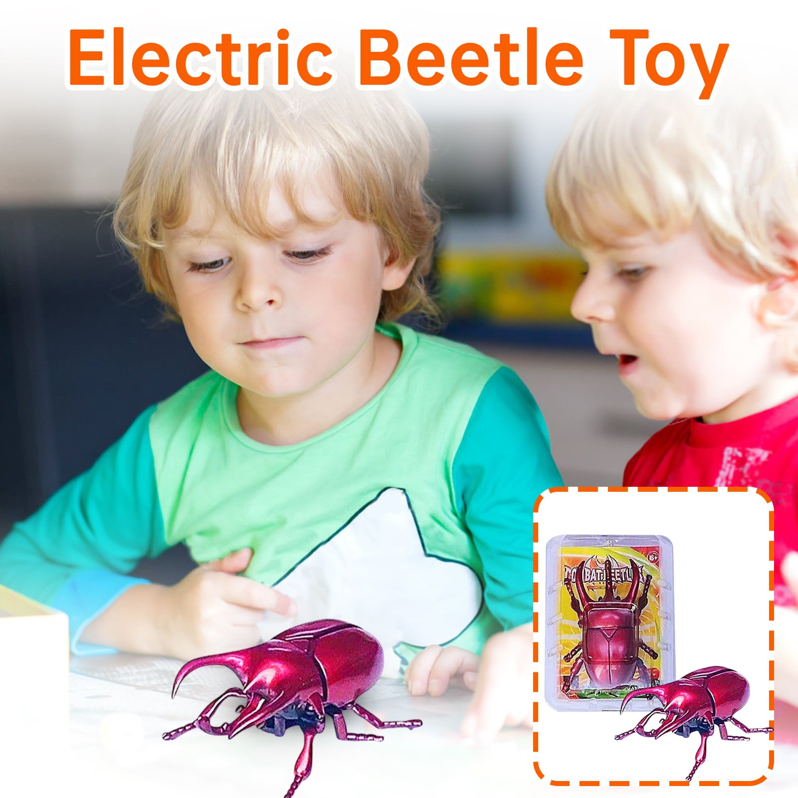 Beetle Toy Wind-up Model Realistic Crawling Plastic Insect Creative ...