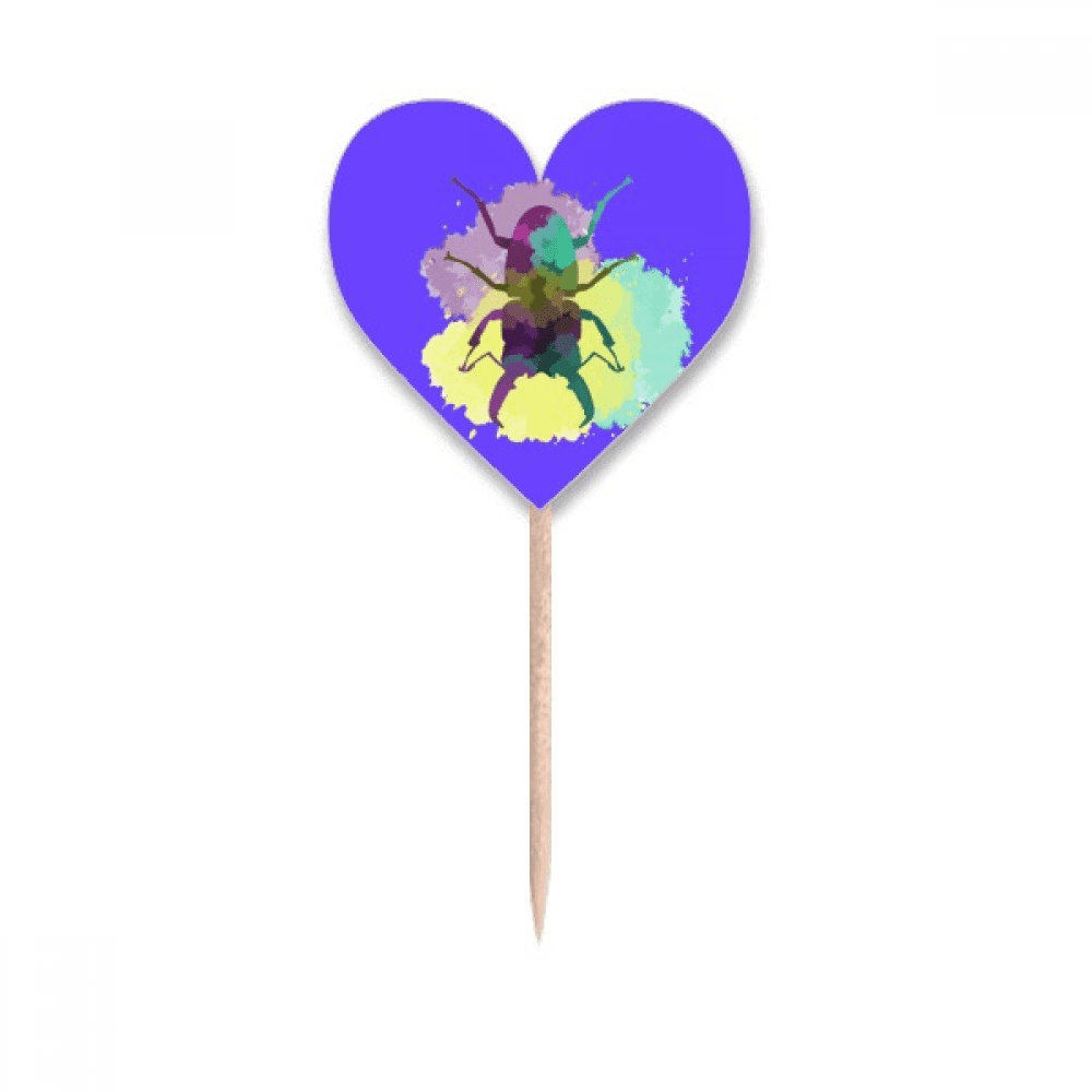 Beetle Uang Horn Outline Junebug Toothpick Flags Heart Lable Cupcake ...