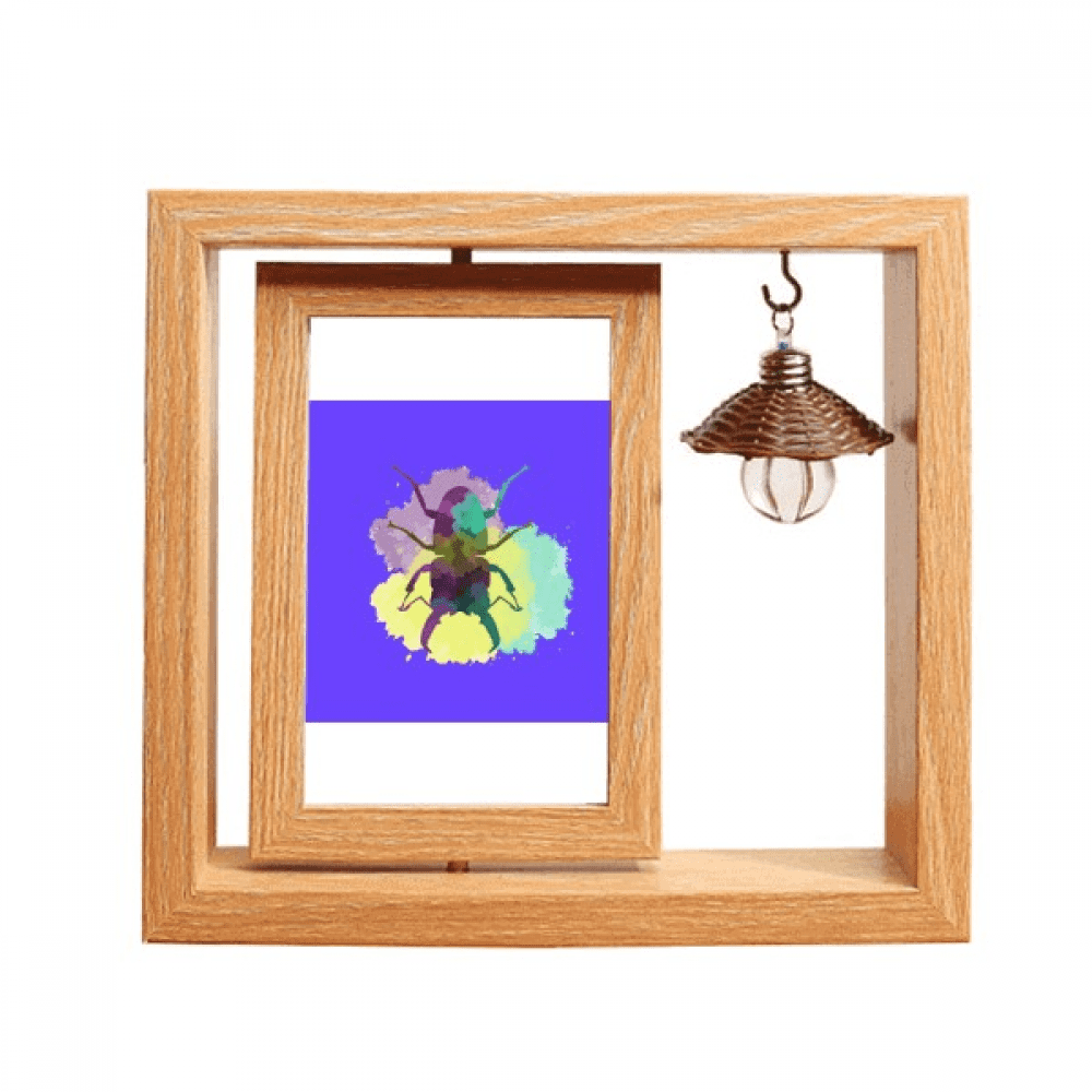 Beetle Uang Horn Outline Junebug Wooden Rotating Picture Photo Frame ...