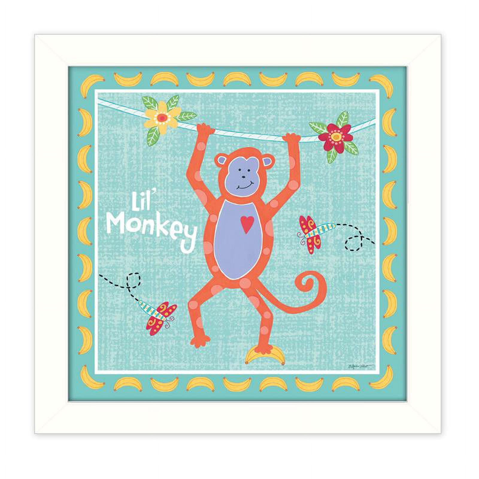 Beetle and Bob Baby Monkey By Annie LaPoint Printed Wall Art Wood Multi ...