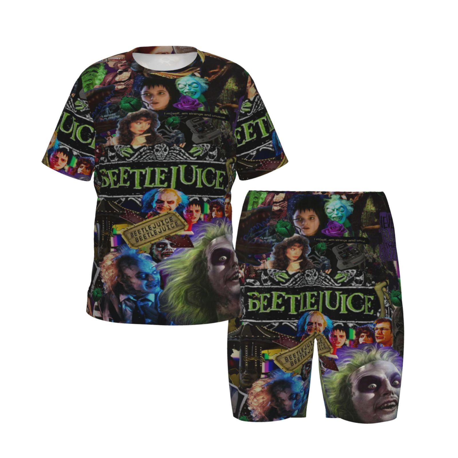Beetlejuice 2-Piece Cozy Pajamas Short Sleeve Cool Summer Short Set Kid ...