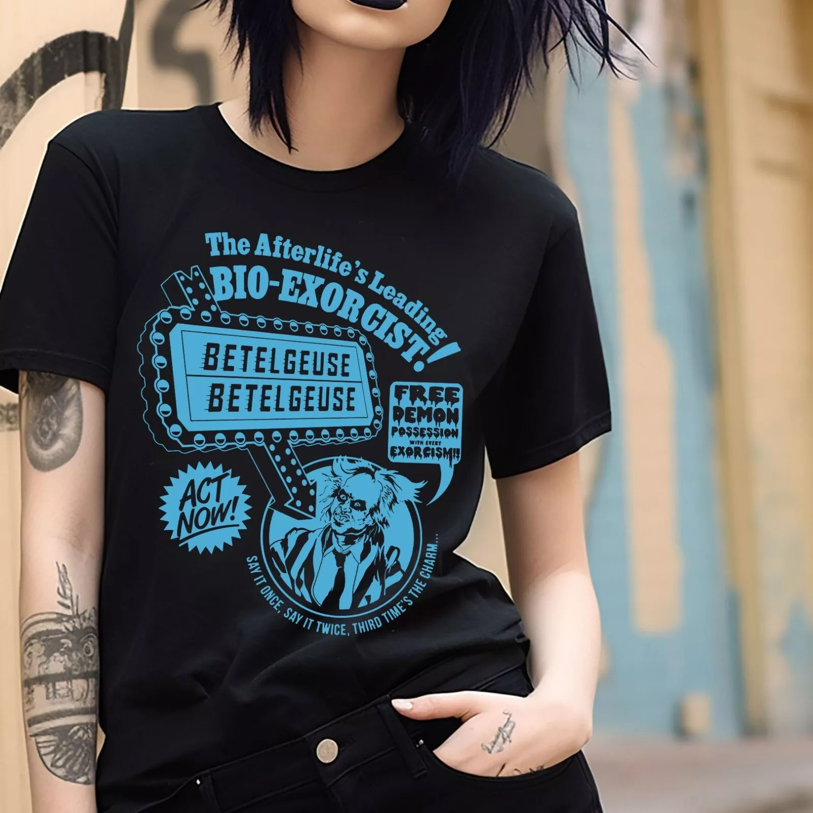 Beetlejuice Afterlife'S Leading Bio-Exorcist! Movie T-Shirt Black, S ...