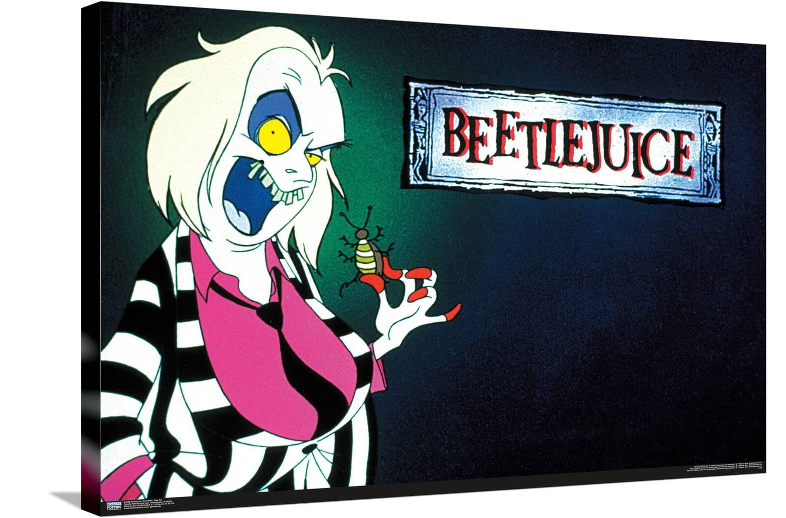 Beetlejuice: Animated - Key Art Canvas Wall Poster, 22.375" x 34 ...