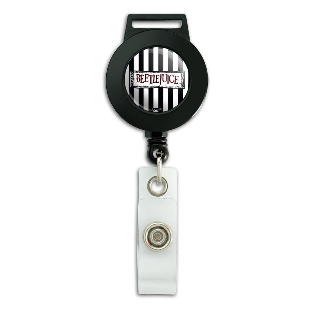 Beetlejuice Animated Series Logo Lanyard Retractable Reel Badge ID Card ...