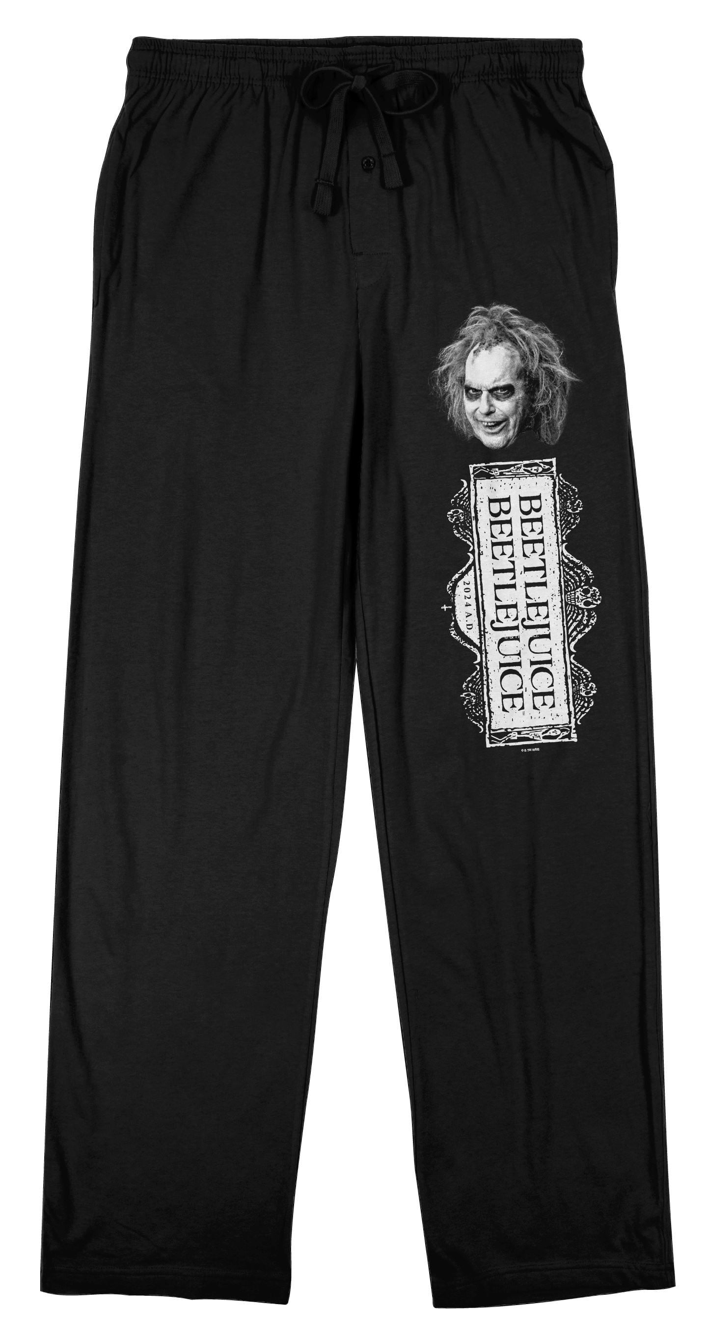 Beetlejuice Beetlejuice 2024 AD Men's Black Sleep Pajama Pants-XL ...