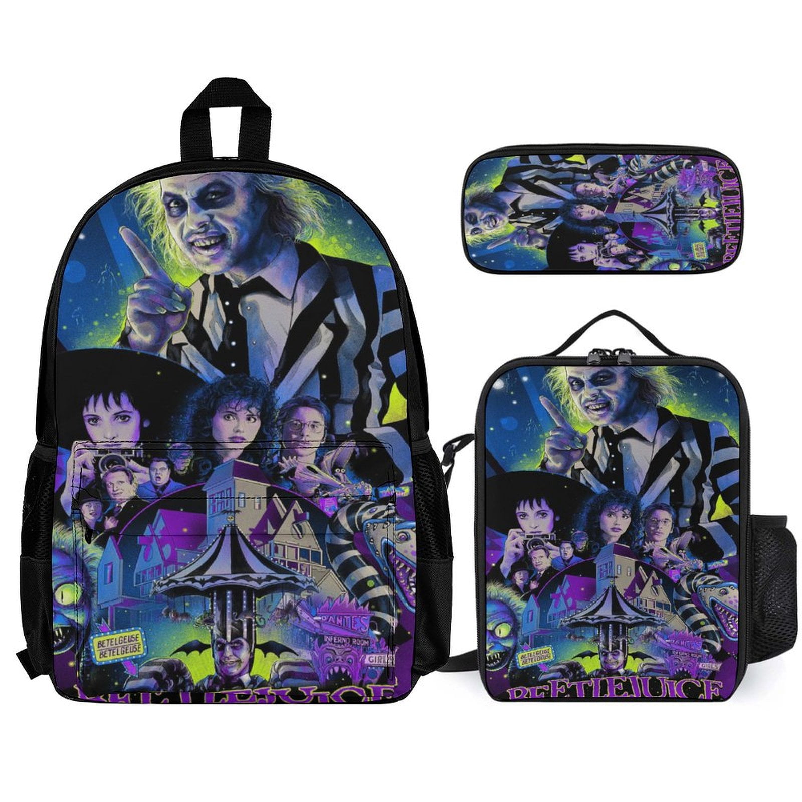 Beetlejuice Beetlejuice Backpacks 3 Piece Set Kids Bookbag School Bag ...