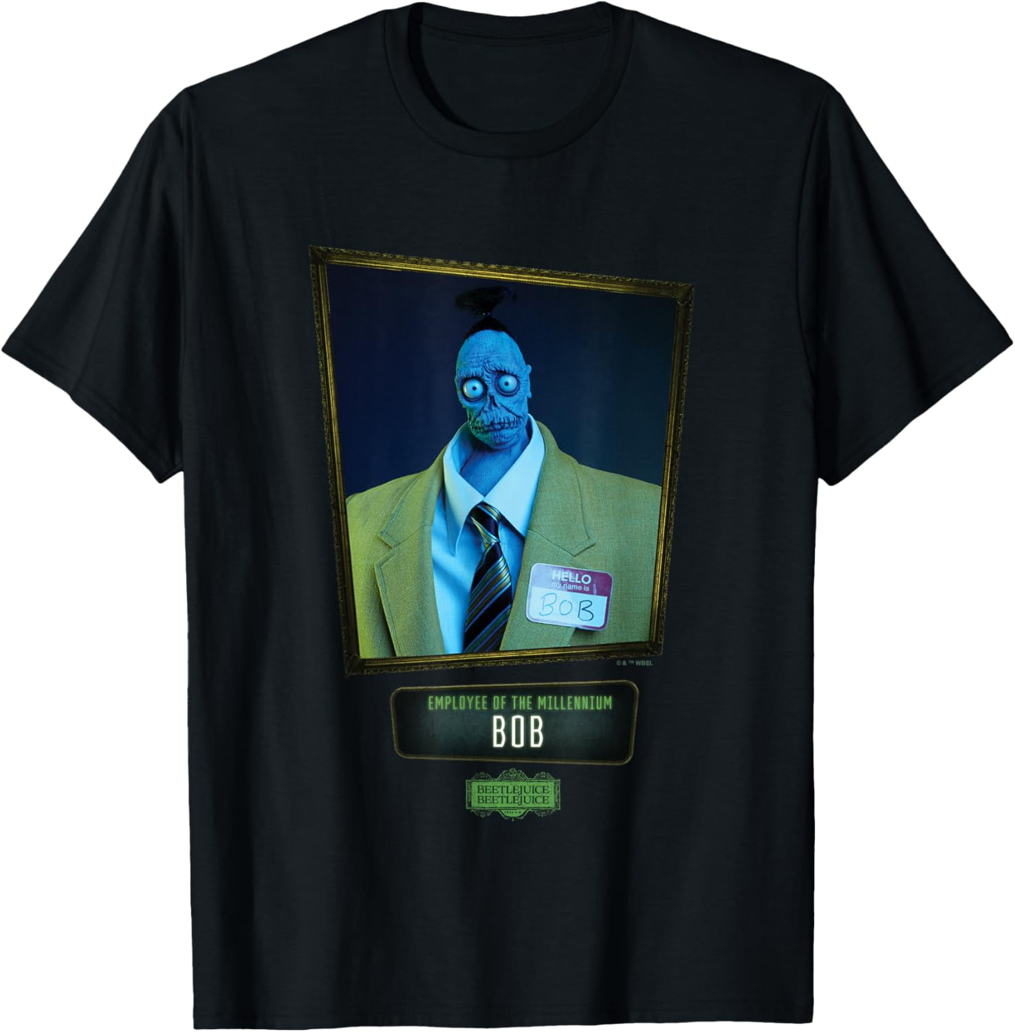 Beetlejuice Beetlejuice Employee Of The Millennium Bob T-Shirt ...