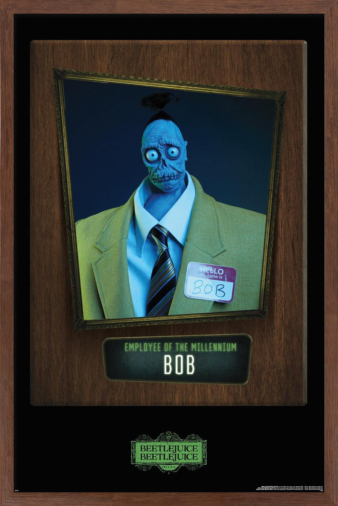 Beetlejuice Beetlejuice - Employee Of The Millennium (Bob) Wall Poster, 14.725" x 22.375" Framed ...