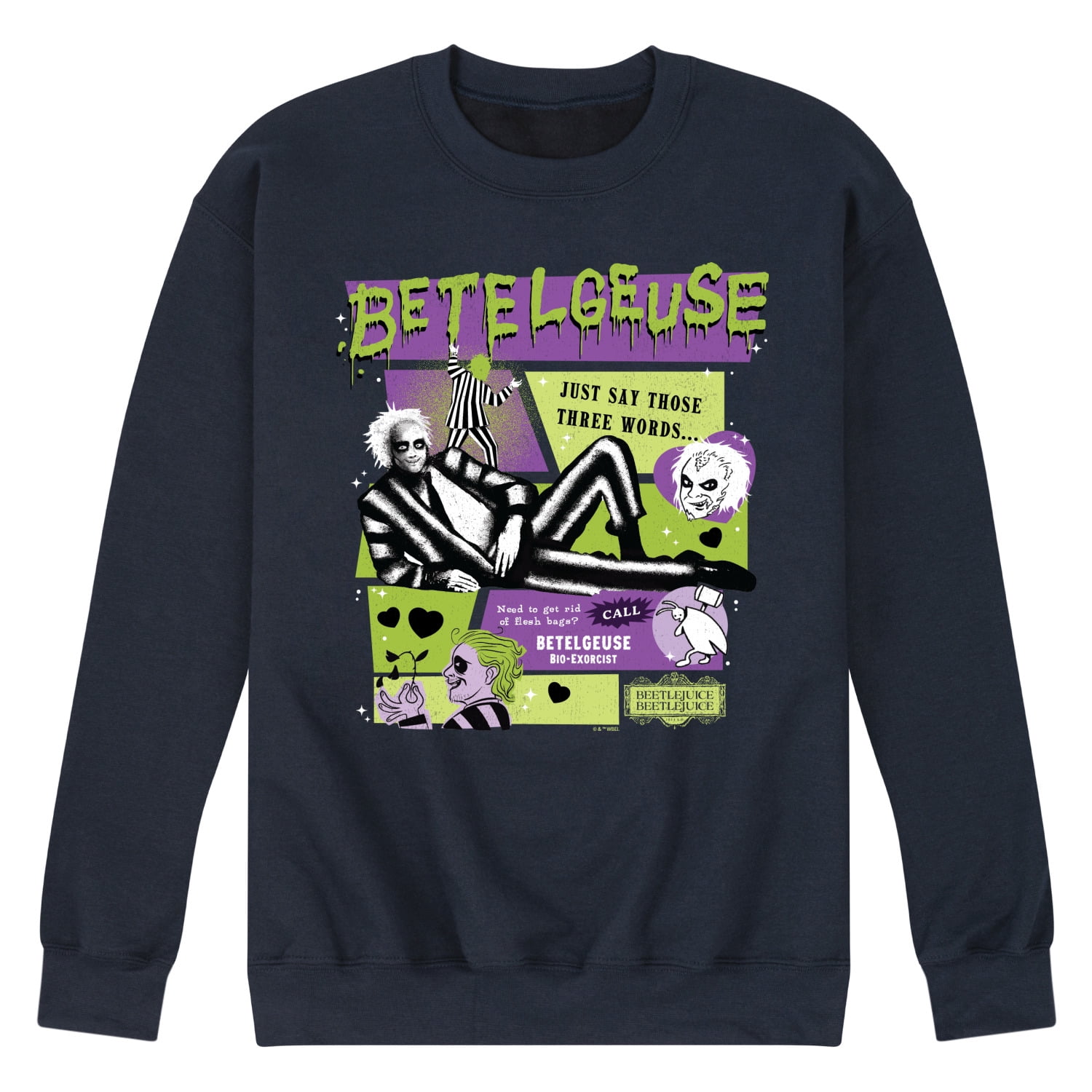 Beetlejuice Beetlejuice - Just Say Those Three Words - Men's Crew ...