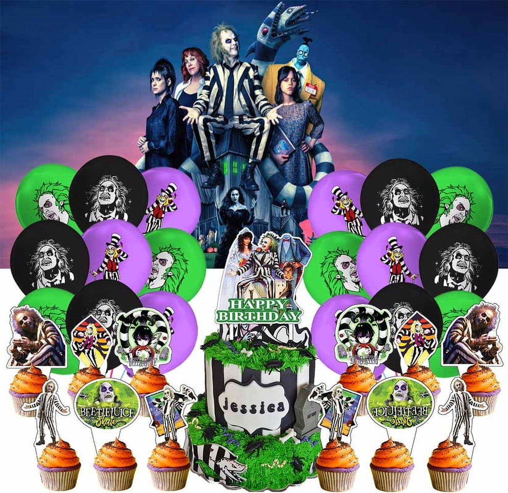 Beetlejuice Beetlejuice Latex Balloons Kit Party Supplies Decor ...
