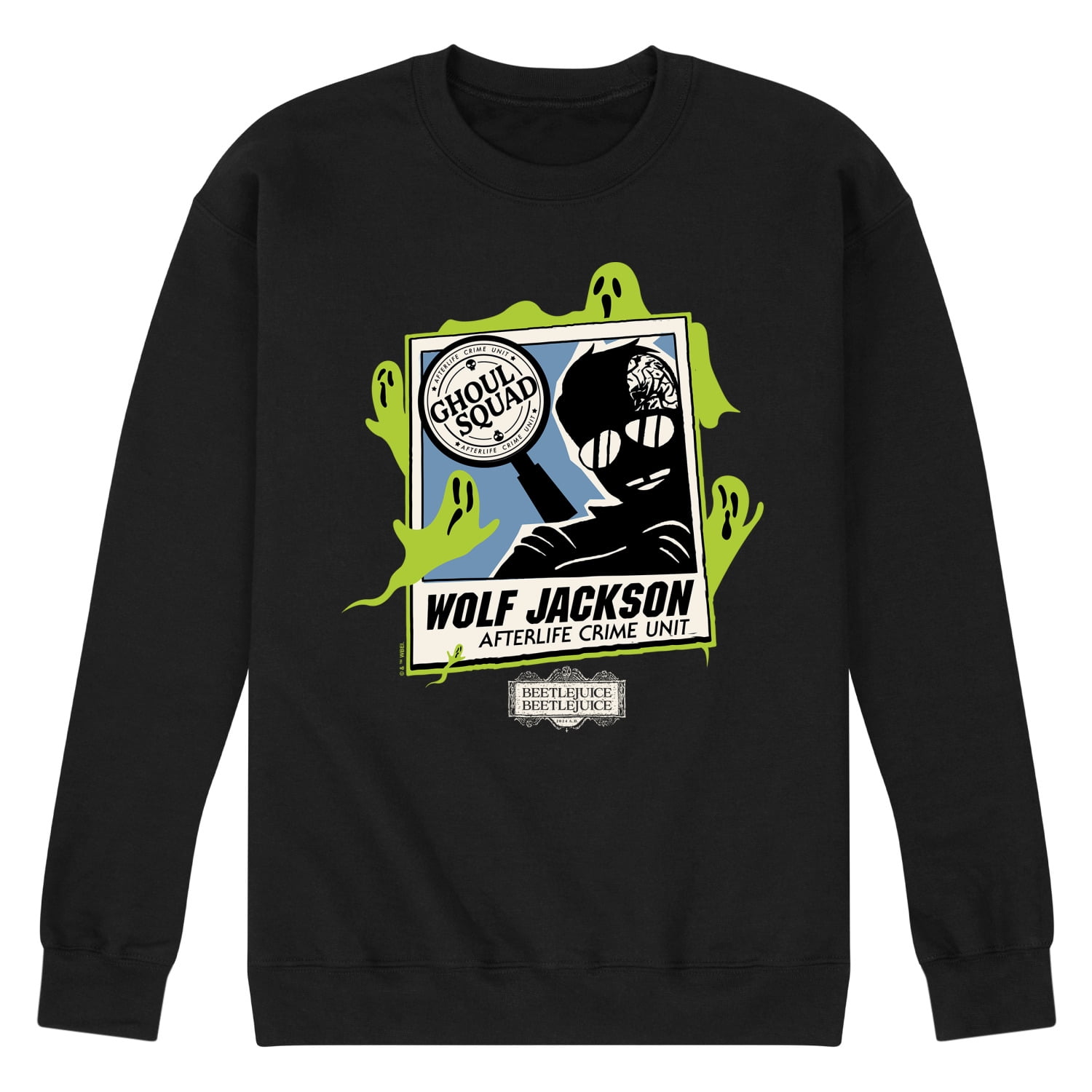 Beetlejuice Beetlejuice - Wolf Jackson Pic - Men's Crew Fleece ...