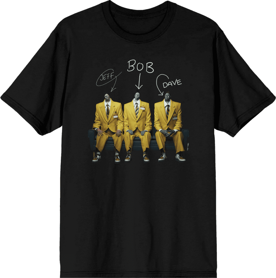 Beetlejuice Beetlejuice Yellow Suit Zombies Men's Black Crew Neck Short ...