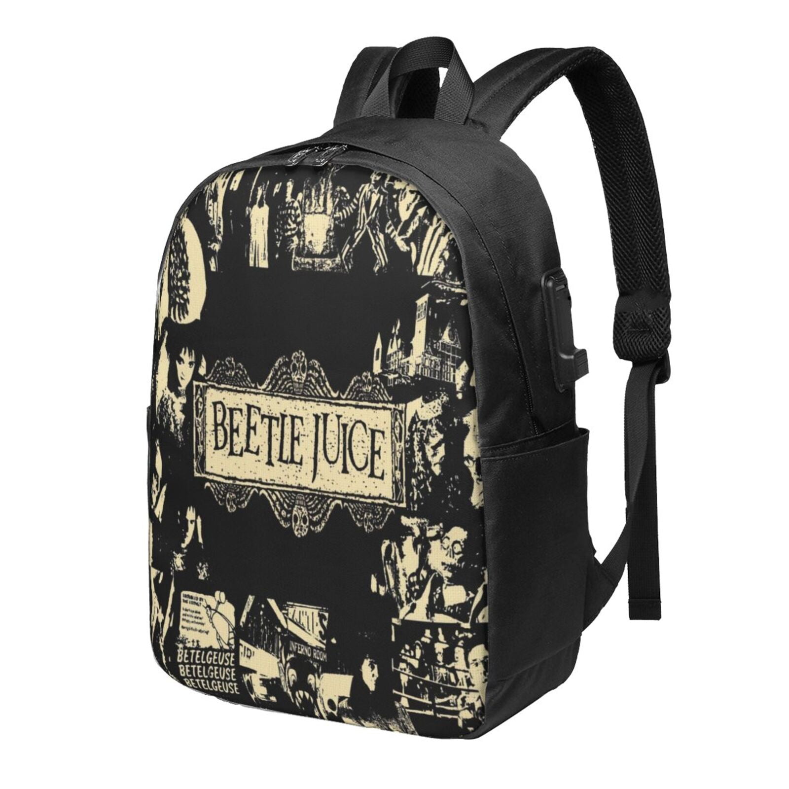 Beetlejuice Cartoon Backpacks 17 Inch Anime Large Capacity School ...