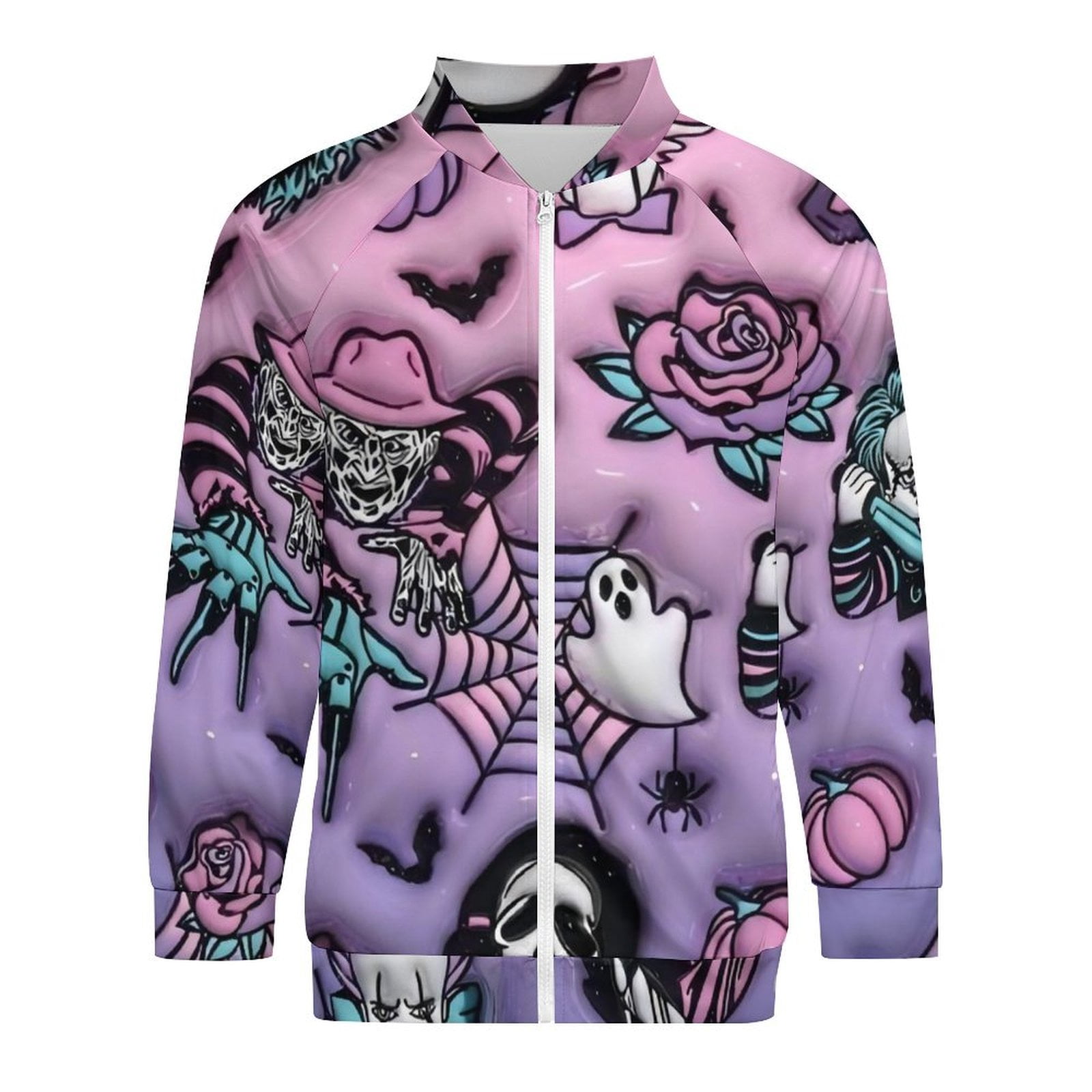 Beetlejuice Cartoon crew neck zip-up sweatshirt for teens and men S ...