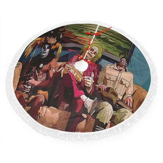 Beetlejuice Christmas Tree Skirt Xmas Tree Mat Skirt for Holiday Party ...