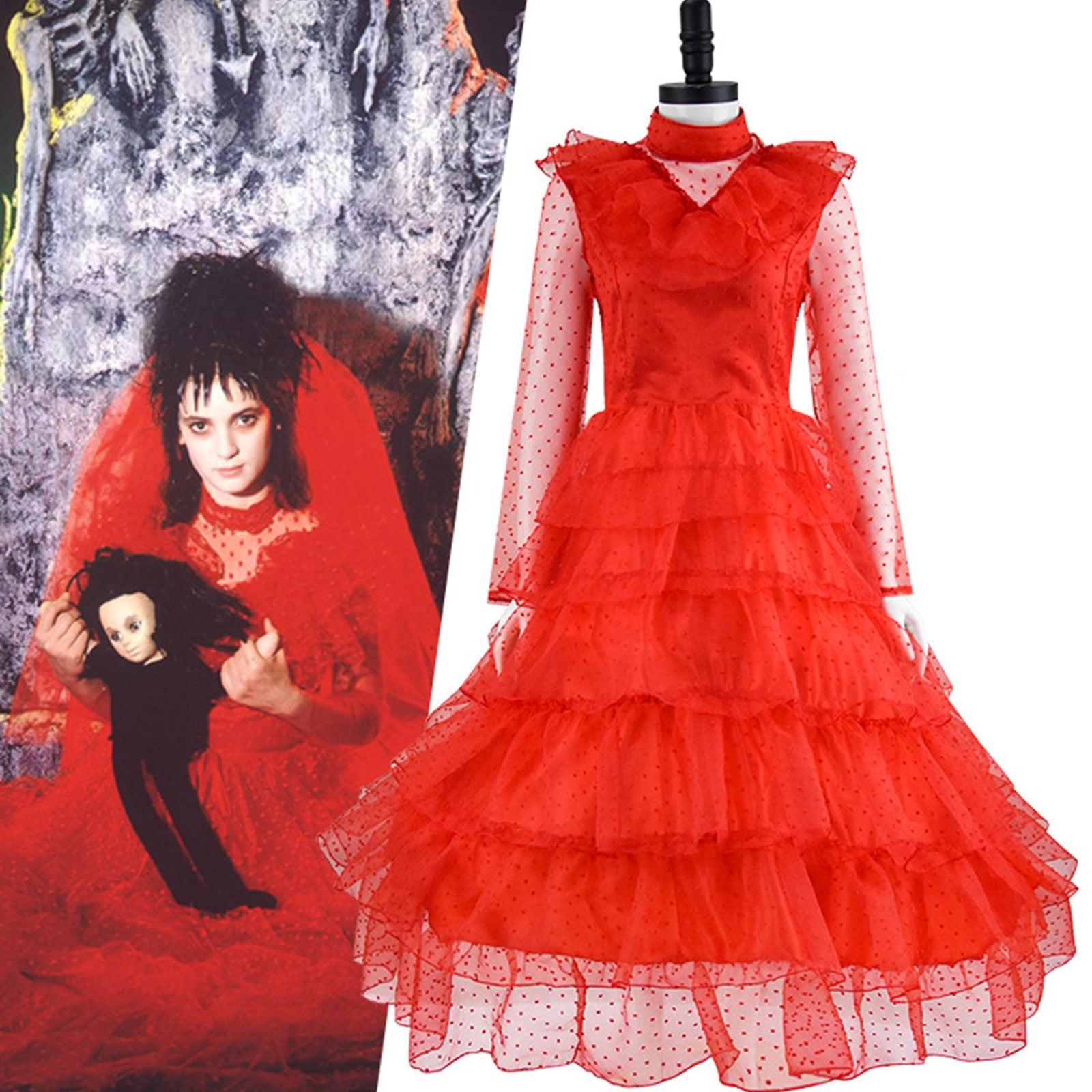 Beetlejuice Dress Halloween Outfits Adult, Beetlejuice Outfit Lydia ...