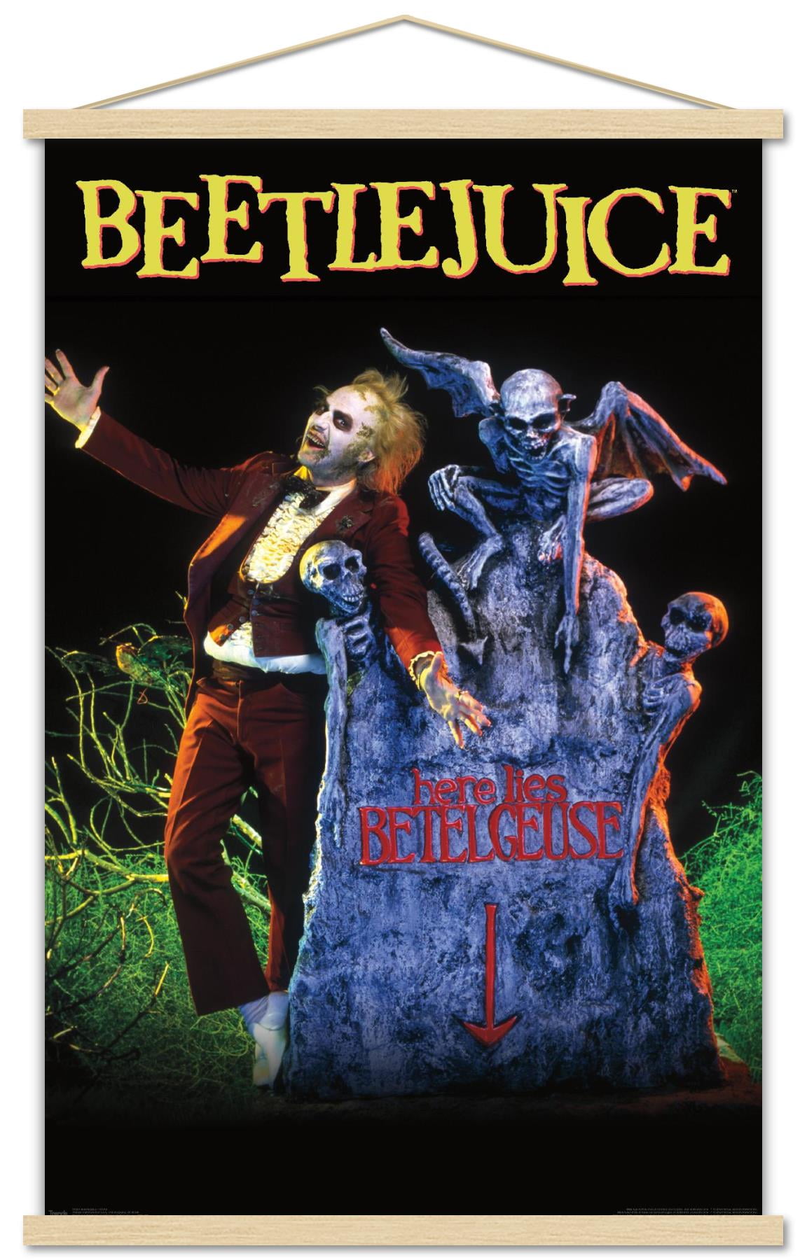 Beetlejuice - Grave Wall Poster with Magnetic Frame, 22.375" x 34 ...