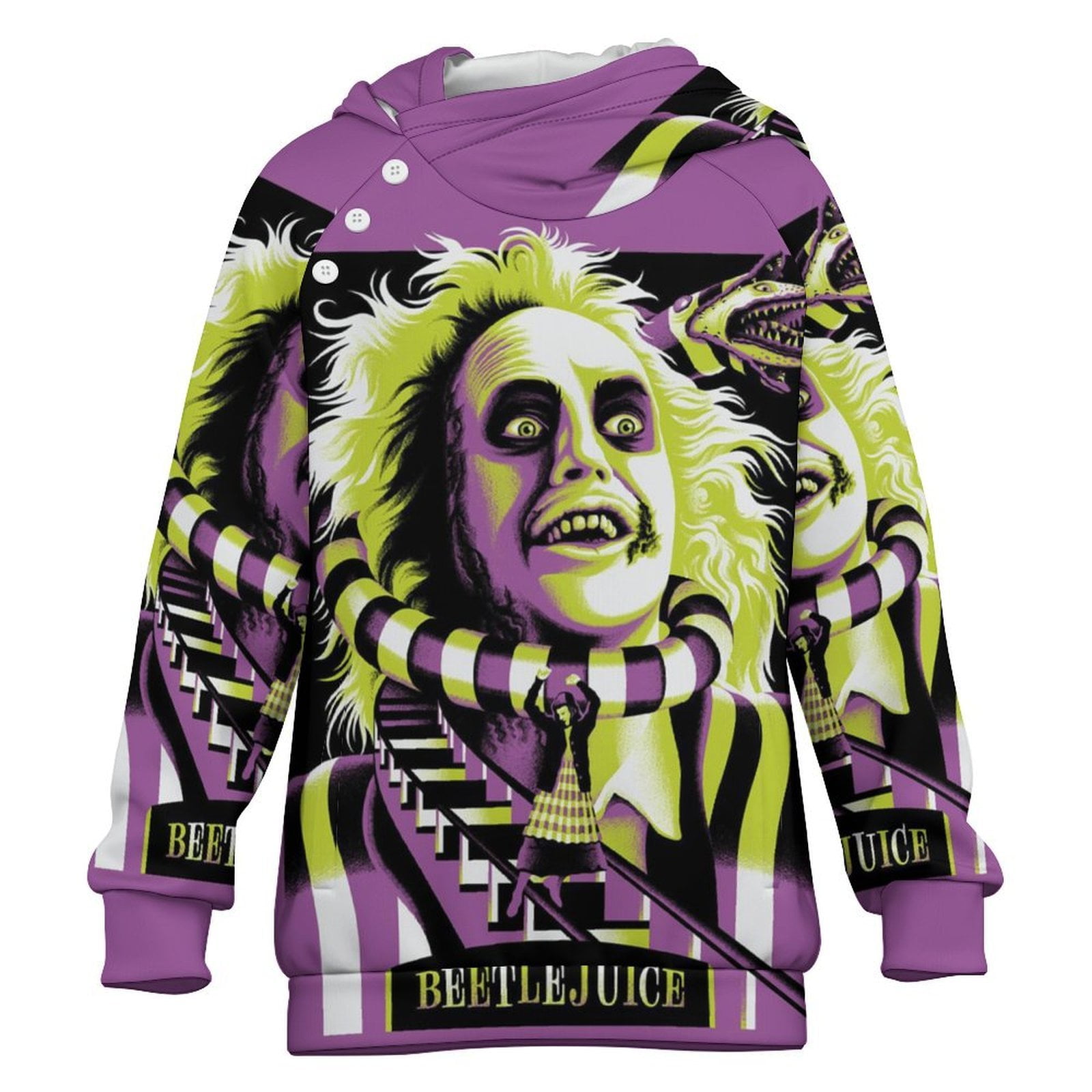 Beetlejuice Kids' Casual Sweatshirt Cozy Pullover Hoodie Stylish Print ...