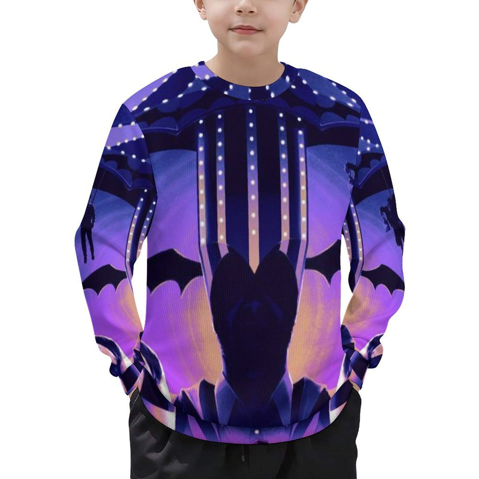 Beetlejuice Kids' Sweater Cozy Thick Pullover Crewneck Jumper Long ...