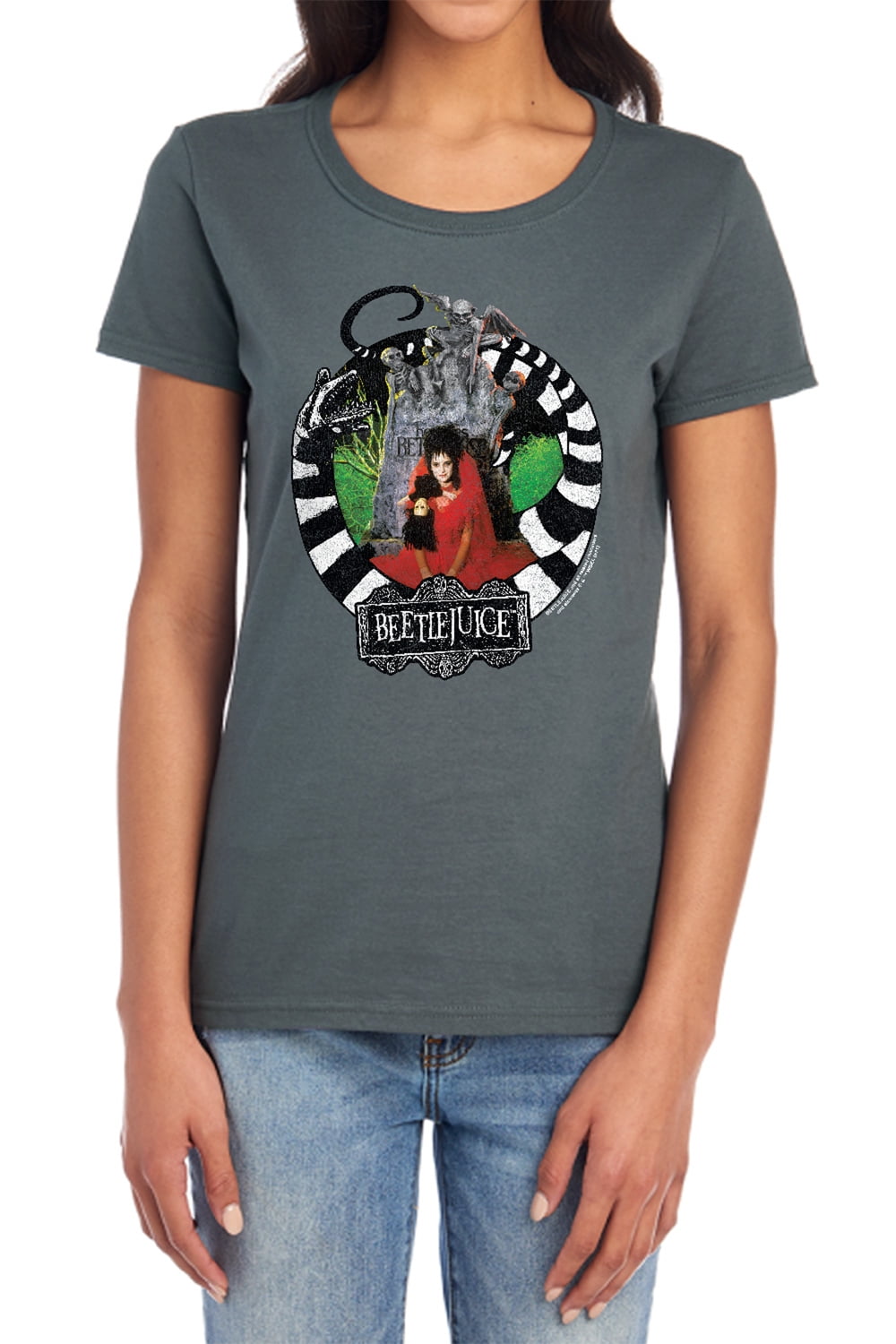 Beetlejuice Lydia with Worms Women's T Shirt,Lydia with Worms, Large ...