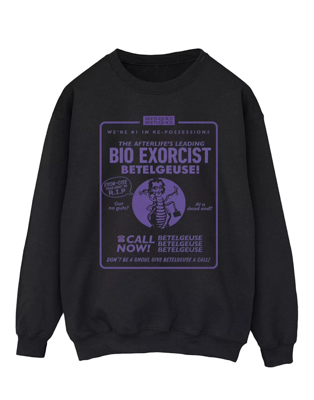 Beetlejuice Men's Bio Exorcist Poster Sweatshirt - Walmart.com