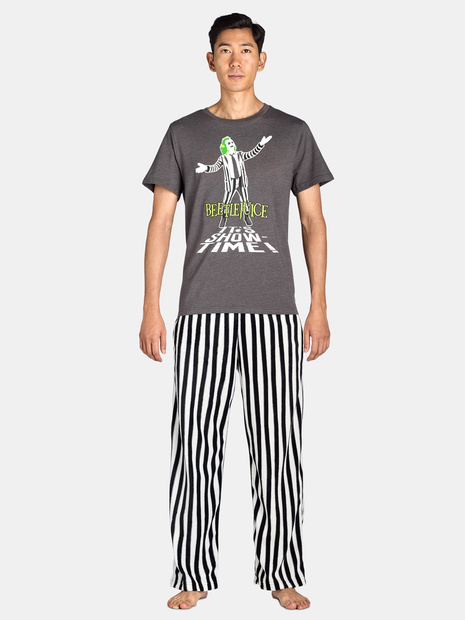 Beetlejuice Men’s Sleep Tee and Pants Pajama Set, 2-Piece, Sizes S-XL ...